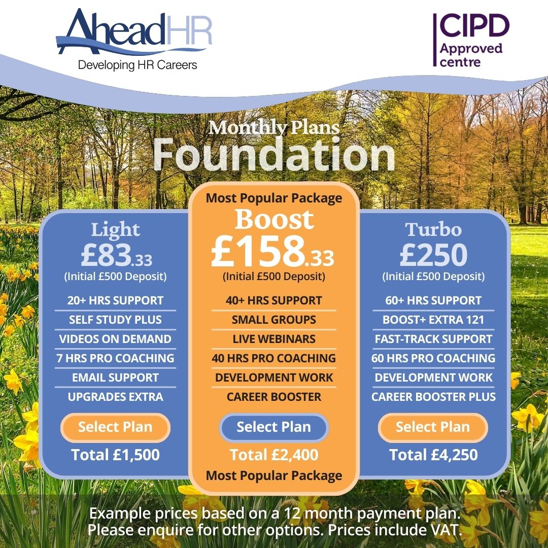 CIPD Payment Plans - AheadHR